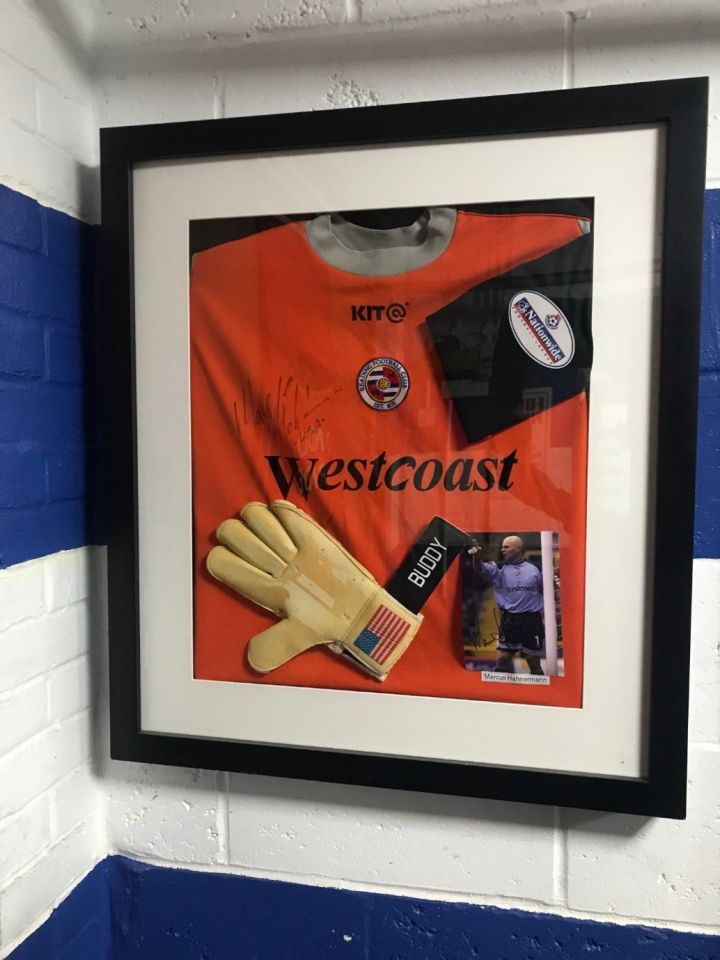 My piece of Reading FC memorabilia – a framed tribute to Marcus – STAR
