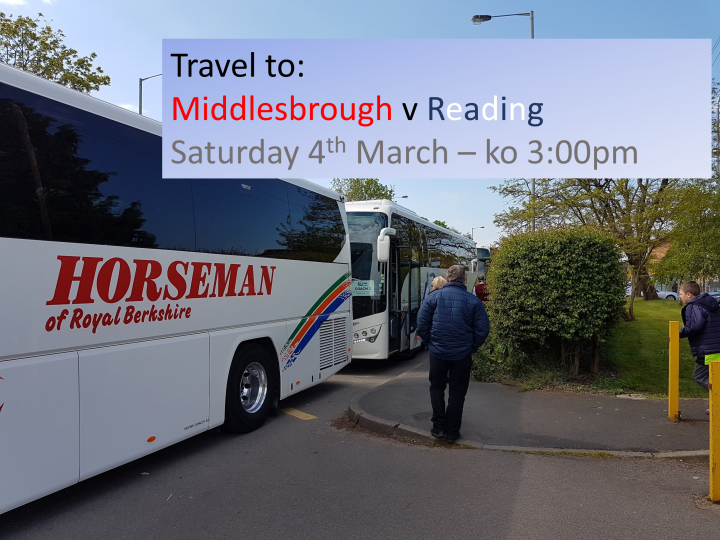 Travel to Middlesbrough – 4th March 2023 – STAR