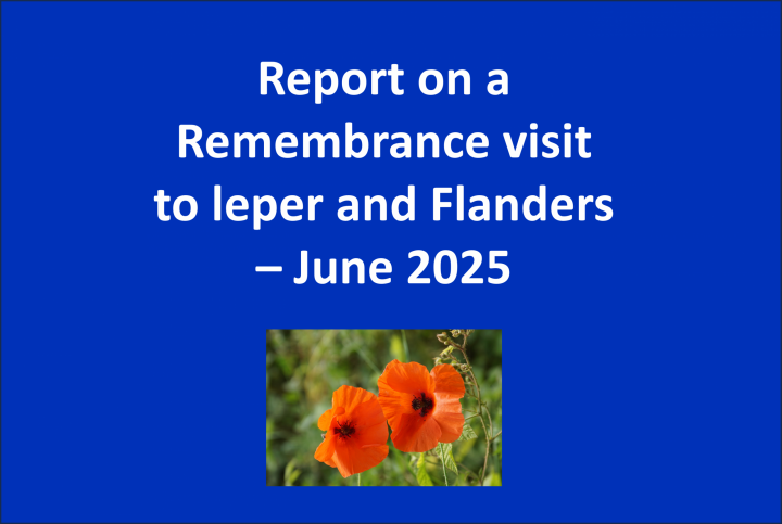 Report on a Remembrance visit to Ieper and Flanders June 2025 – STAR